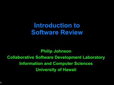 Introduction To Software Review Ppt