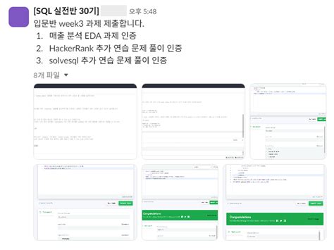 SQL 데이터 분석 캠프 패키지