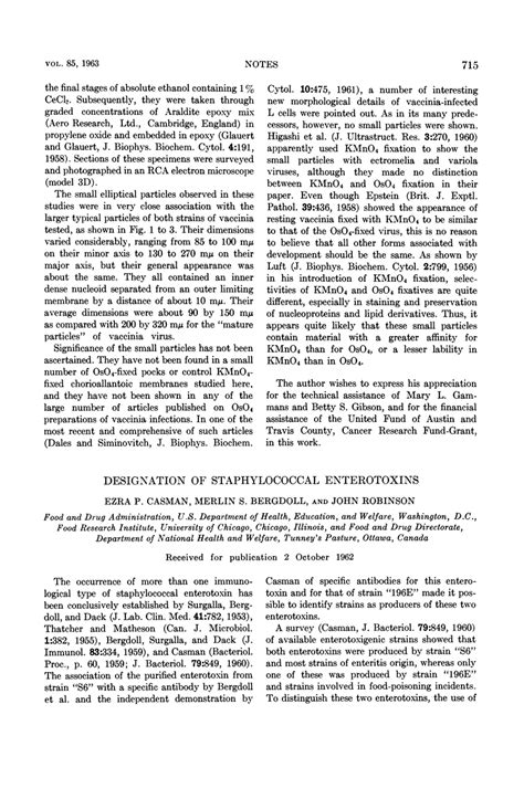 Designation Of Staphylococcal Enterotoxins Pmc