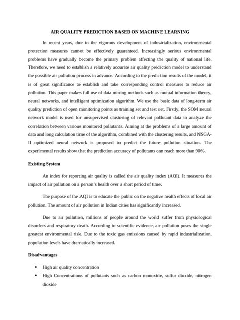 Air Quality Prediction Based On Machine Learning Pdf Air Pollution