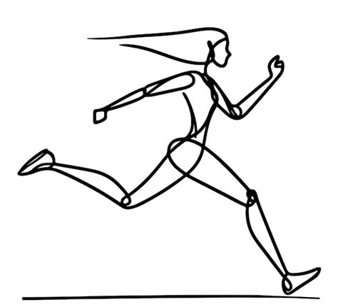 Premium Vector Running Woman Vector Abstract Running Person