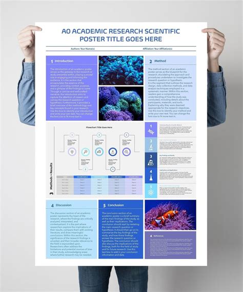 a0 academic scientific poster template for powerpoint make your
