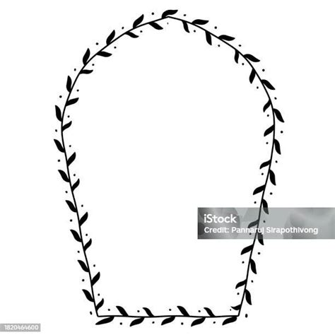 뾰족한 말굽 아치 직사각형 프레임 건축 창 문 화려한 꽃 프레임 꽃 잎 테두리 자연 식물 가지 장식 0명에 대한 스톡 벡터 아트 및 기타 이미지 Istock
