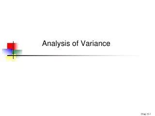 PPT Chapter One Way Analysis Of Variance ANOVA PowerPoint Presentation ID