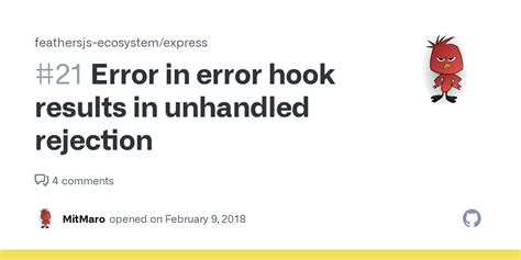 Error In Error Hook Results In Unhandled Rejection · Issue 21