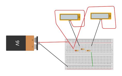 Circuit Design Voltage Divider Tinkercad