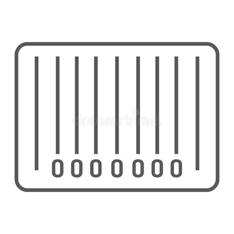 Barcode Thin Line Icon E Commerce And Marketing Stock Vector Illustration Of Item Data