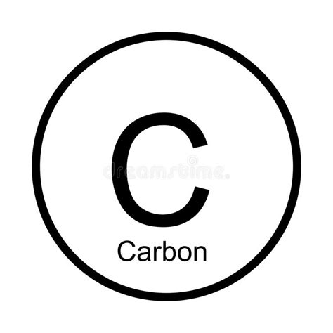 Carbon Element Icon Periodic Table Stock Illustration Illustration Of
