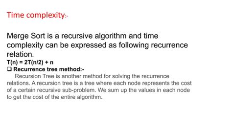 Merge Sort Algorithm Pptx