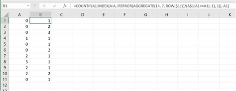 Microsoft Excel Increment A Value Based Upon Adjacent Cell Count