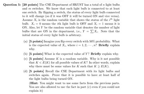 Solved Question 5 20 ﻿points ﻿the Cse Department Of Hkust