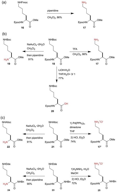 Scheme 3 Orthogonality Of The Epoc Group A Fmoc Selective