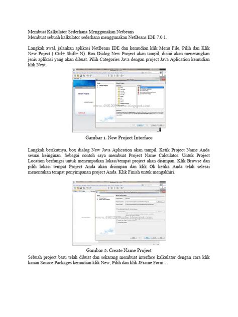 membuat kalkulator sederhana menggunakan netbeans pdf