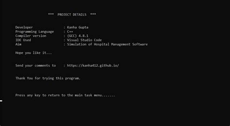 GitHub Kanha Hospital Management Software A Hospital Management Software Using C