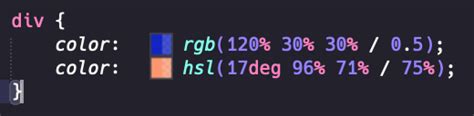 CSS Color RGB RGBA Syntax Whitespace Syntax And RGB Alpha Value