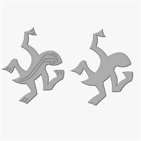 3d Model Of Escher Lizard Pattern