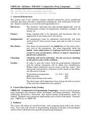 Cmps112 Pdf CMPS 112 Syllabus Fall 2018 Comparative Prog Languages 1 Of 7 Id Syllabus