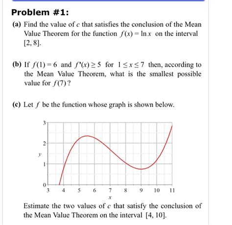 Solved Problem A Find The Value Of C That Satisfies Chegg