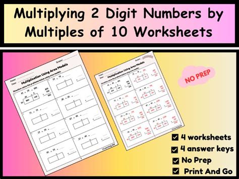 Multiply 2 Digit Numbers By Multiples Of 10 Teaching Resources