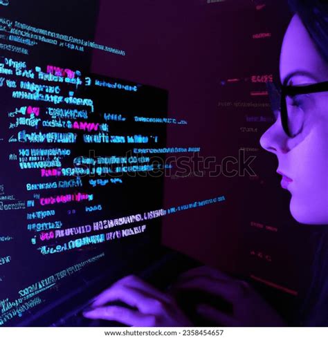 Computer Hologram Script Woman Programming Software Ai Generated Image 2358454657 Shutterstock