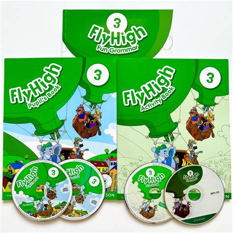 Fly High 3. Полный комплект: Pupils Book+Activity Book + fly high fun ...