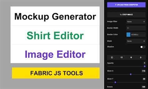 Create Image Editor And Mockup Generator Using Fabric Js By