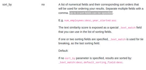 number of sorting fields typesense accepts is unclear · issue 213