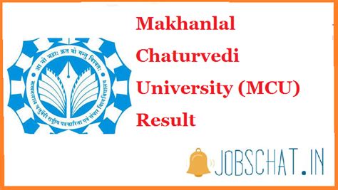 Makhanlal Chaturvedi University Result 2019 Out MCU UG PG Results