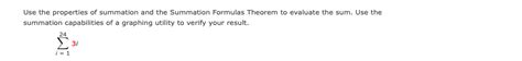 solved use the summation capabilities of a graphing utility