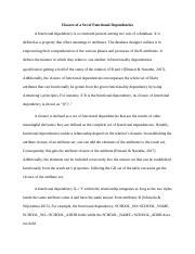 Closure Of A Set Of Functional Dependencies Kn Docx Closure Of A Set