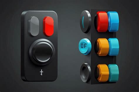 On Off Toggle Switch Interface Buttons 3d Vector Icon Cartoon Minimal