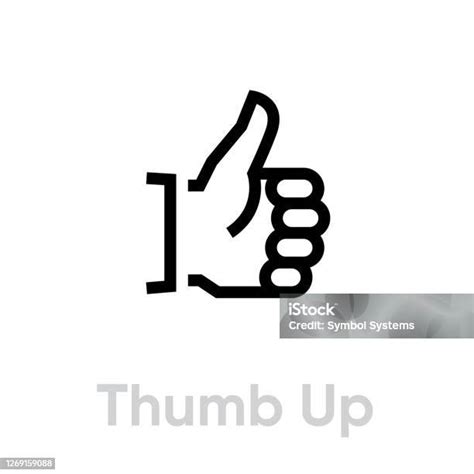 엄지 손가락 업 아이콘 편집 가능한 벡터 윤곽선입니다 디자인에 대한 스톡 벡터 아트 및 기타 이미지 디자인 모양 미국
