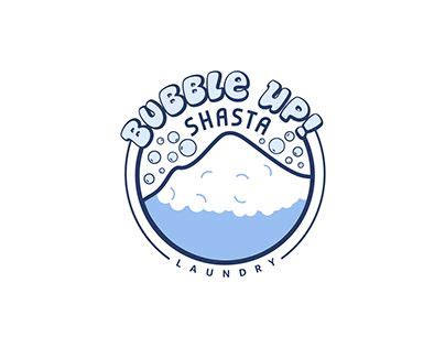 Logo Design For Laundry Shop With Bubbles