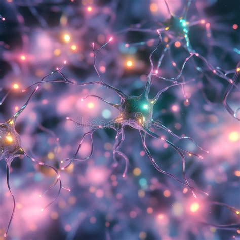 Neural Connections And Synapses Depicted In Vibrant Multicolor