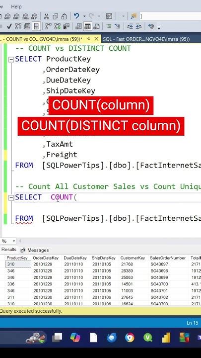 Sql Analyse Data Using Sql Count Vs Count Distinct Sql Sqltips