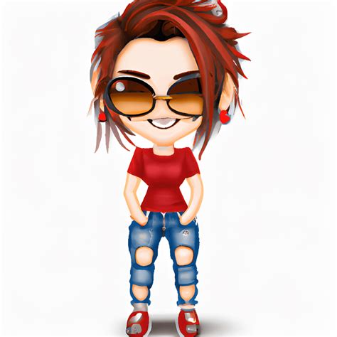 Girl With Brown Spikey Hair Glasses Braces On Her Teeth Full · Creative
