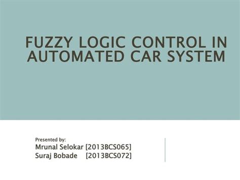 Fuzzy Logic In Washing Machine
