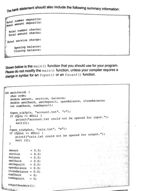 Solved Checking Account Lab Monthly Checking Ansactions An