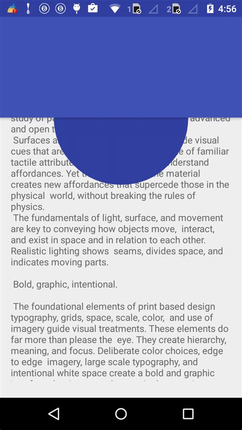 Java Display Linear Layout Over The CollapsingToolbarLayout Stack Overflow