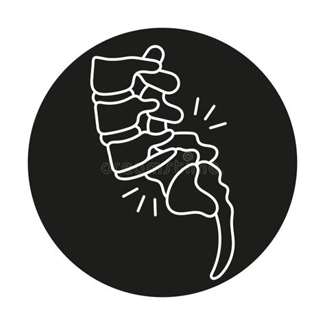 Displacement Of The Vertebra Color Line Icon Diseases Of The Spine