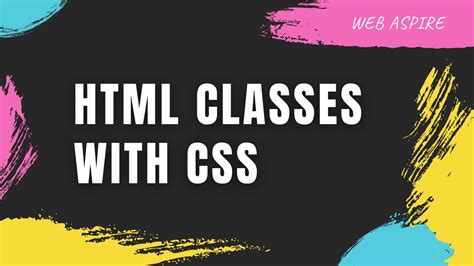 Html Classes With Css Css Basics Web Development Youtube