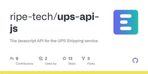 GitHub Ripe Tech Ups Api Js The Javascript API For The UPS Shipping Service