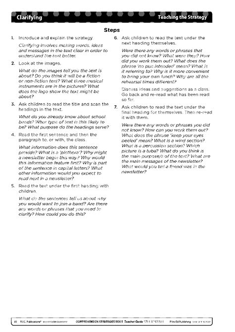 Make Sense Of Comprehension With A Clarifying Strategy Prim Ed Publishing
