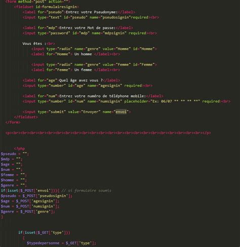 php mysql problème d envoi de formulaire vers la base de données