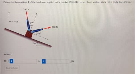 Solved Determine The Resultant R Of The Two Forces Applied Chegg