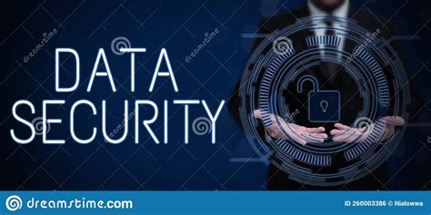Conceptual Display Data Security Business Overview Protected Important Personal Data From