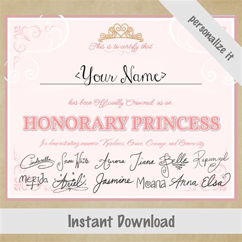 Princess Scroll Invitation Template