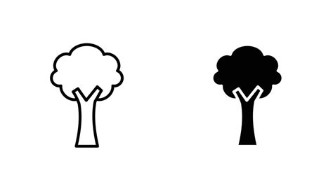 Tree Vecor Icon Set Vector Art At Vecteezy