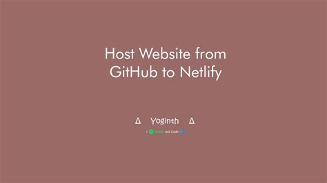 Host Website From GitHub To Netlify YouTube