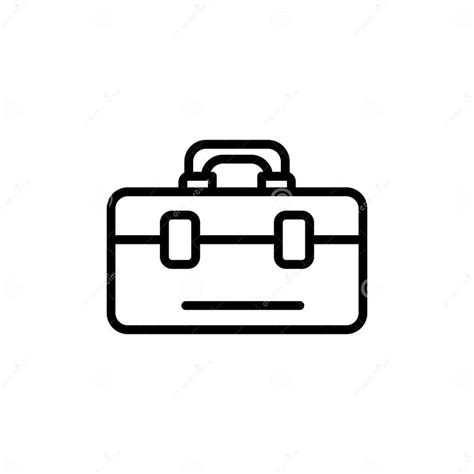 Toolbox Icon Set Tool Box Kit Vector Symbol In A Black Filled And Outlined Style Construction